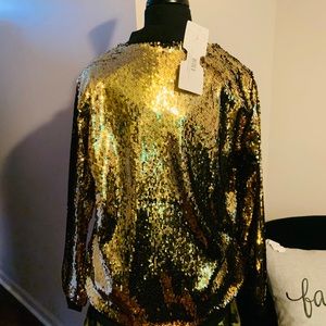 Jackets & Coats | New Womens Gold Sequin Jacket | Poshmark
